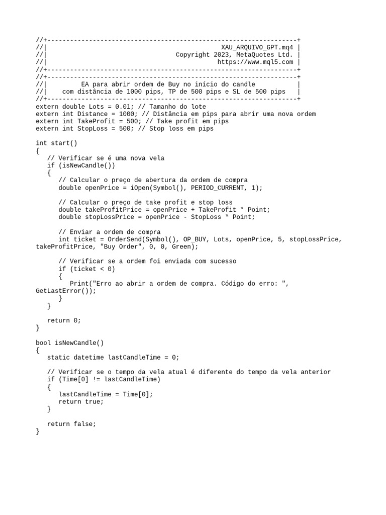 Codigo Simples Robozinho Xau Cha GPT | PDF