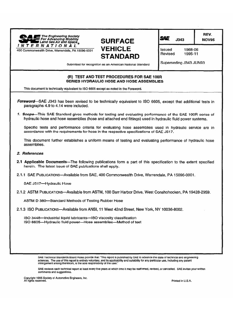 SAE J343 | PDF