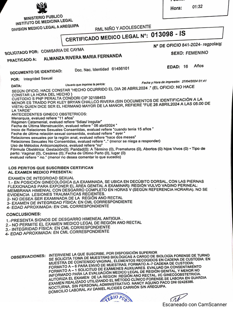 informe médico legal | PDF