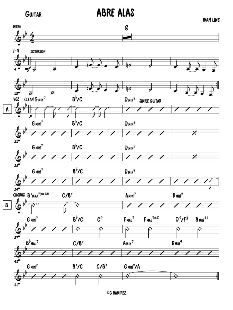 ABRE ALAS Tono de Laura - 021 Guitar | PDF