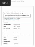 Wire Transfer Confirmation and Receipt | PDF