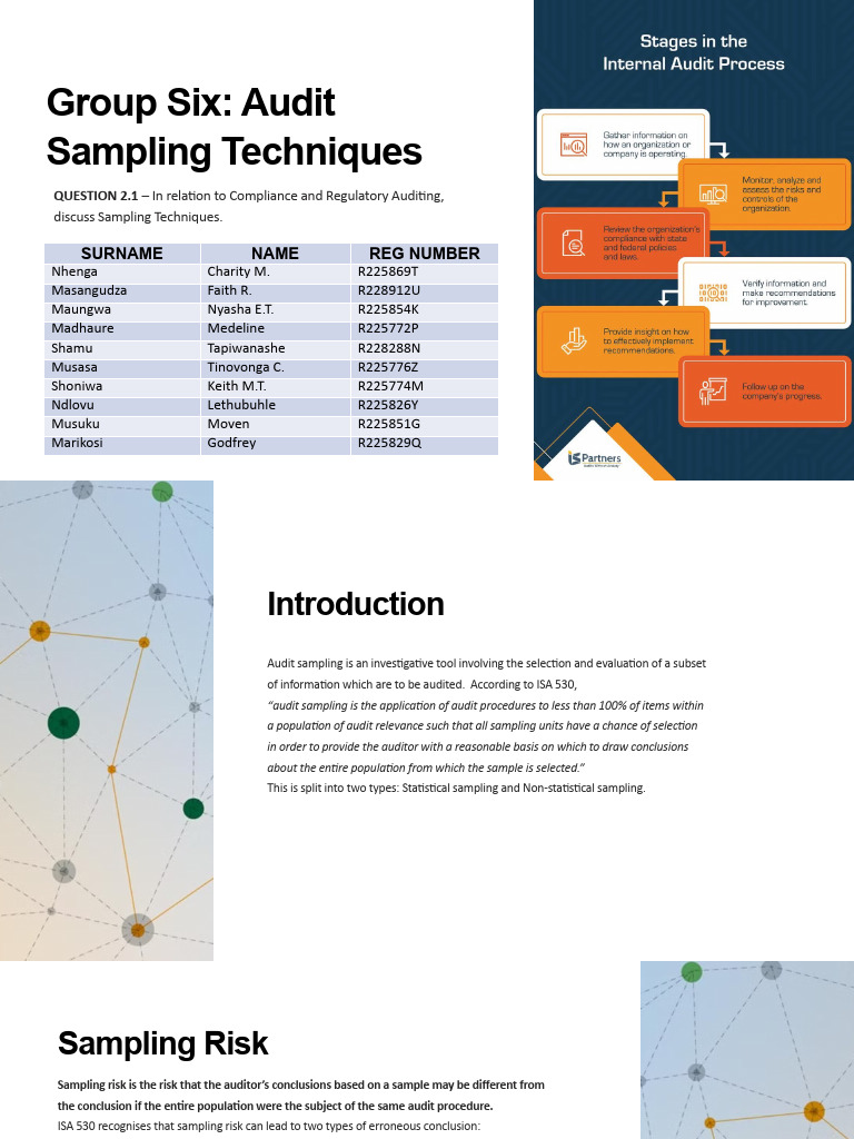 Group 6 Presentation Q2.1 | PDF | Audit | Sampling (Statistics)