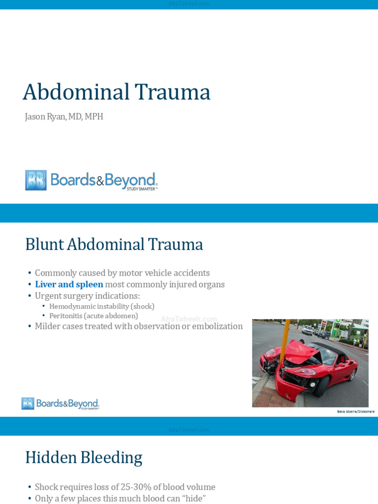 Understanding Abdominal Trauma Management | PDF | Major Trauma ...