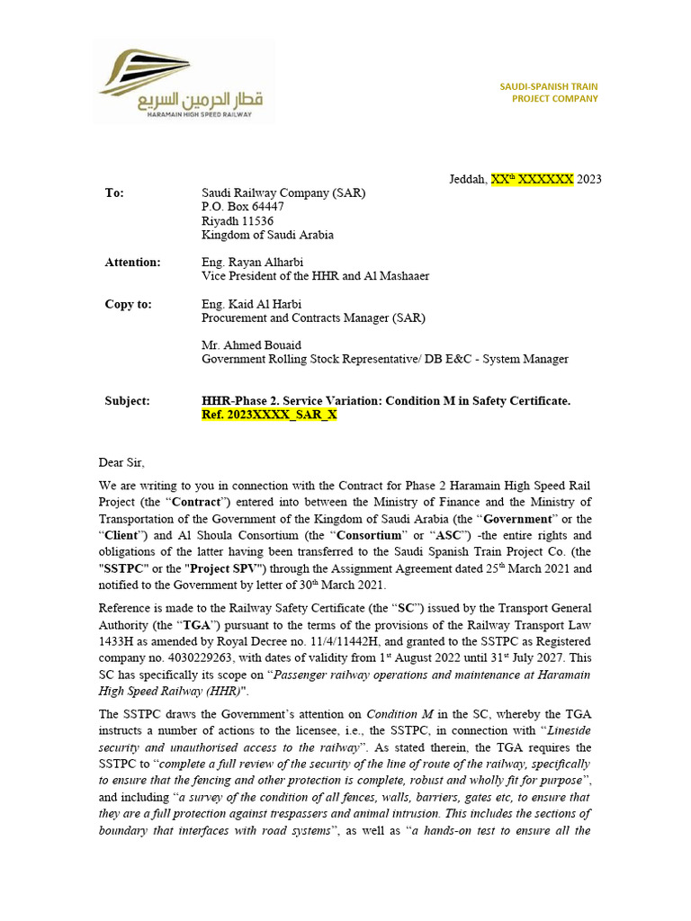 5408 SSTPC Safety Condition M (Lineside Security) v05 | PDF | Rail ...