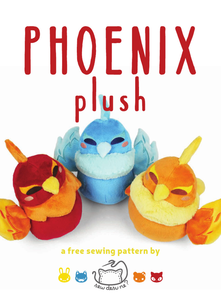 Phoenix Plush Sewing Pattern | Download Free PDF | Sewing | Seam (Sewing)