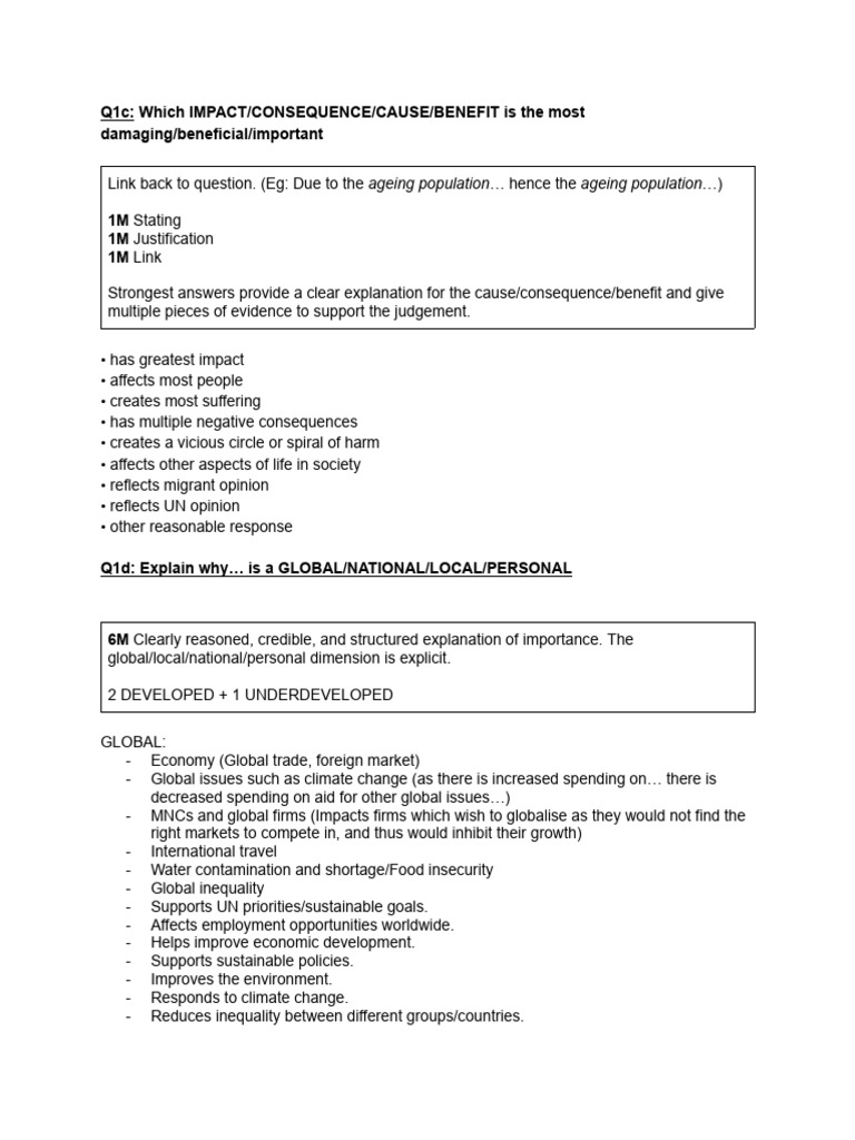 Guide To Global Perspectives Written Paper - Component One | PDF ...