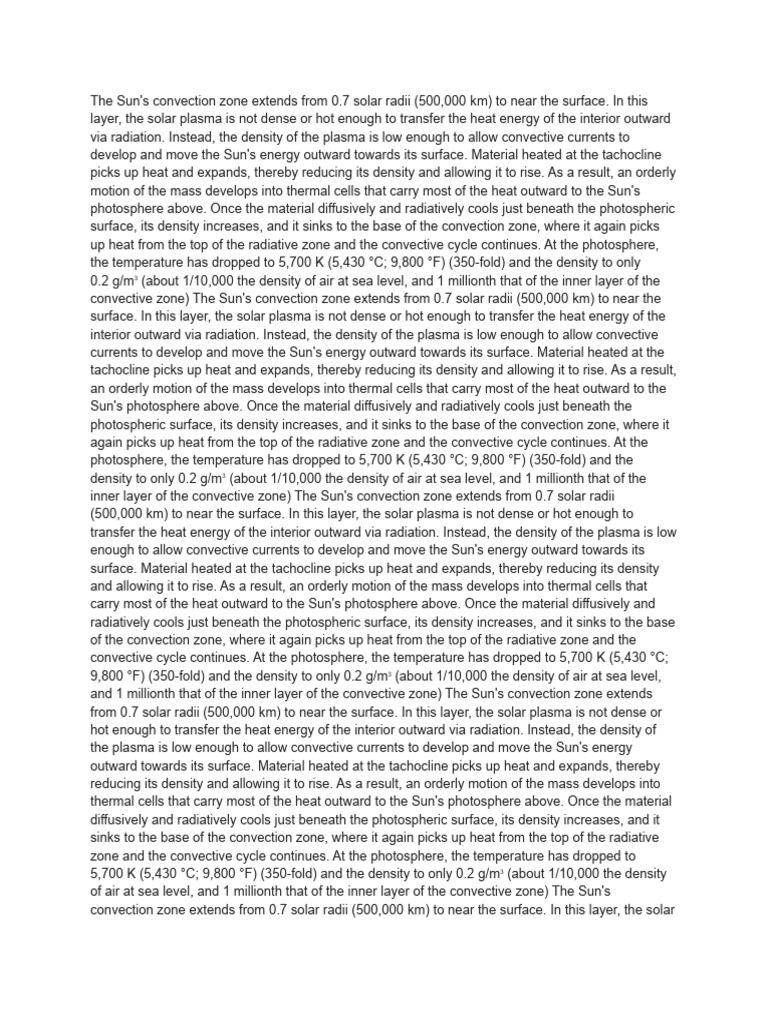 Sun | PDF | Sun | Convection