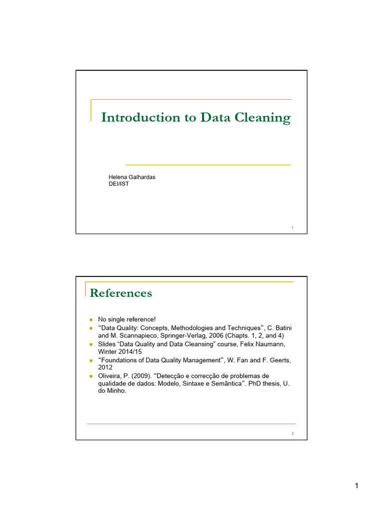 Introduction to Data Cleaning | PDF | Accuracy And Precision | Data Quality