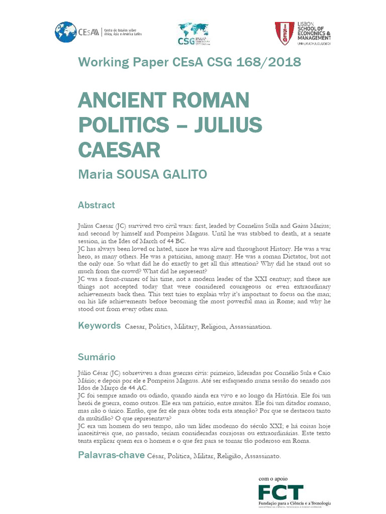 Ancient Roman Politics Julius Caesar | Download Free PDF | The Twelve ...