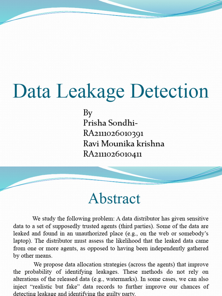 Data Leakage Detection | PDF | Databases | Information Technology Management