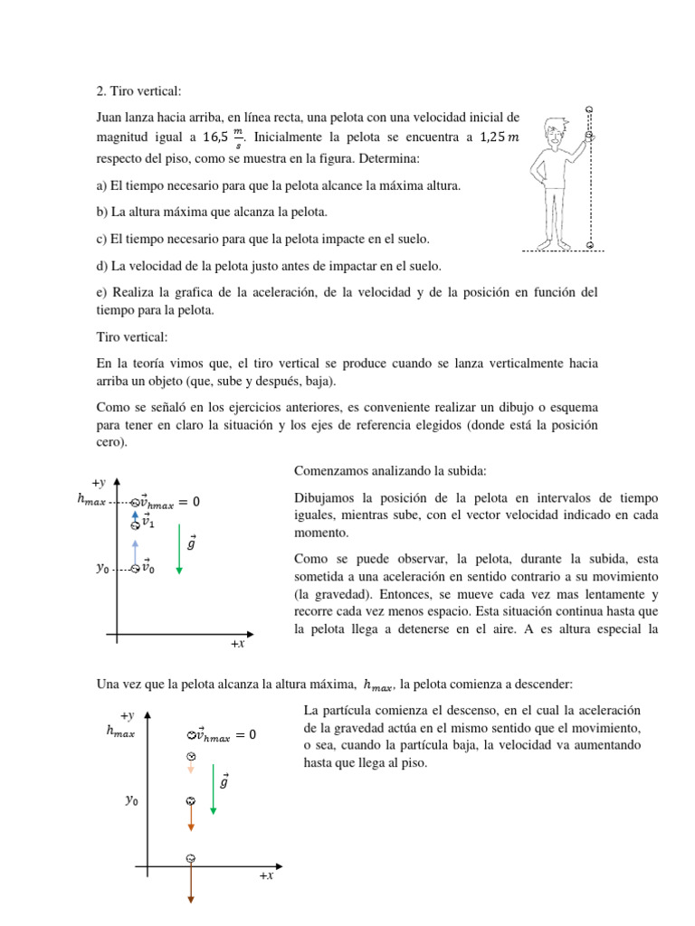 Tiro Vertical | PDF | Velocidad | Aceleración
