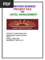 Ip Project Hotel Management Class12 | PDF | Databases | Python (Programming Language)