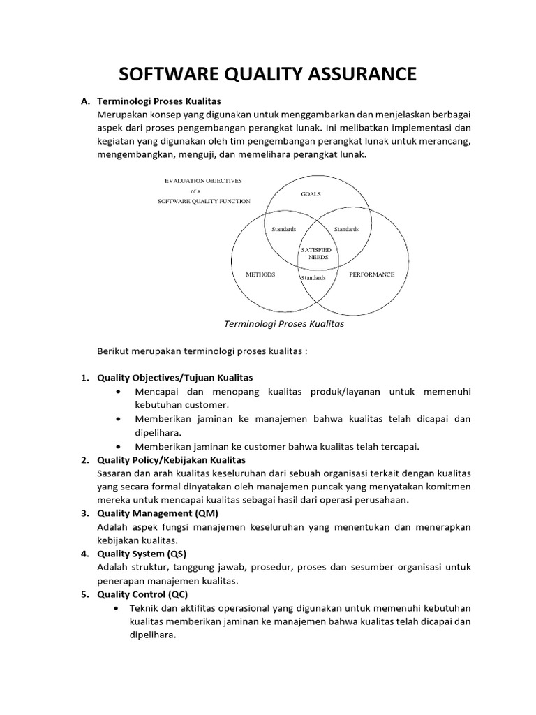 Software Quality Assurance | PDF
