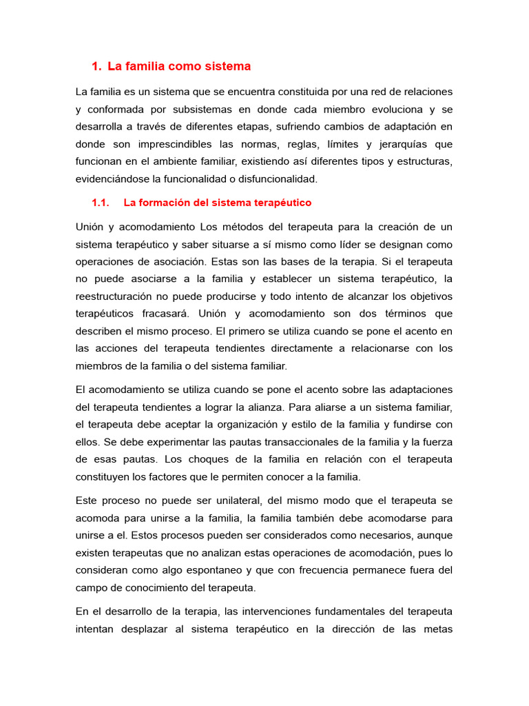 Clase 11. La Familia Como Sistema - Diagnóstico Familiar Sistémico | PDF | Terapia | Diagnostico ...