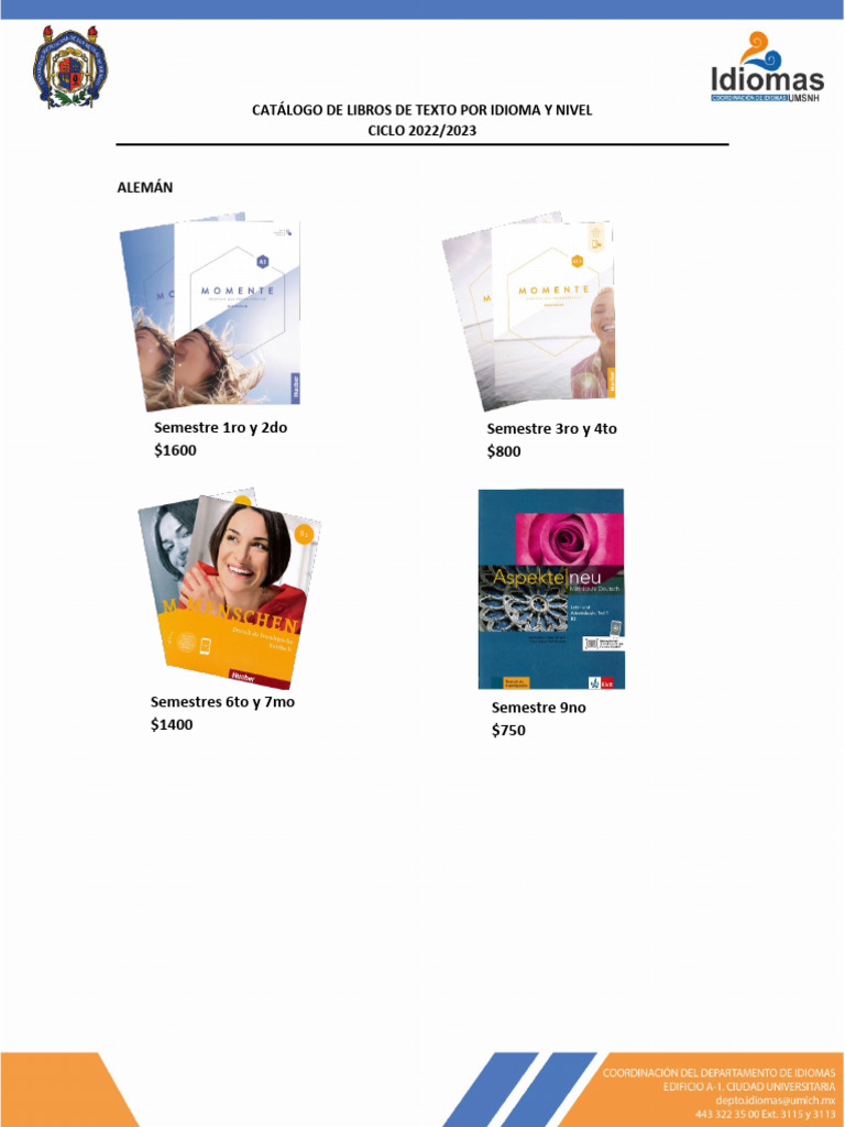 Costo Libros 2022 | PDF