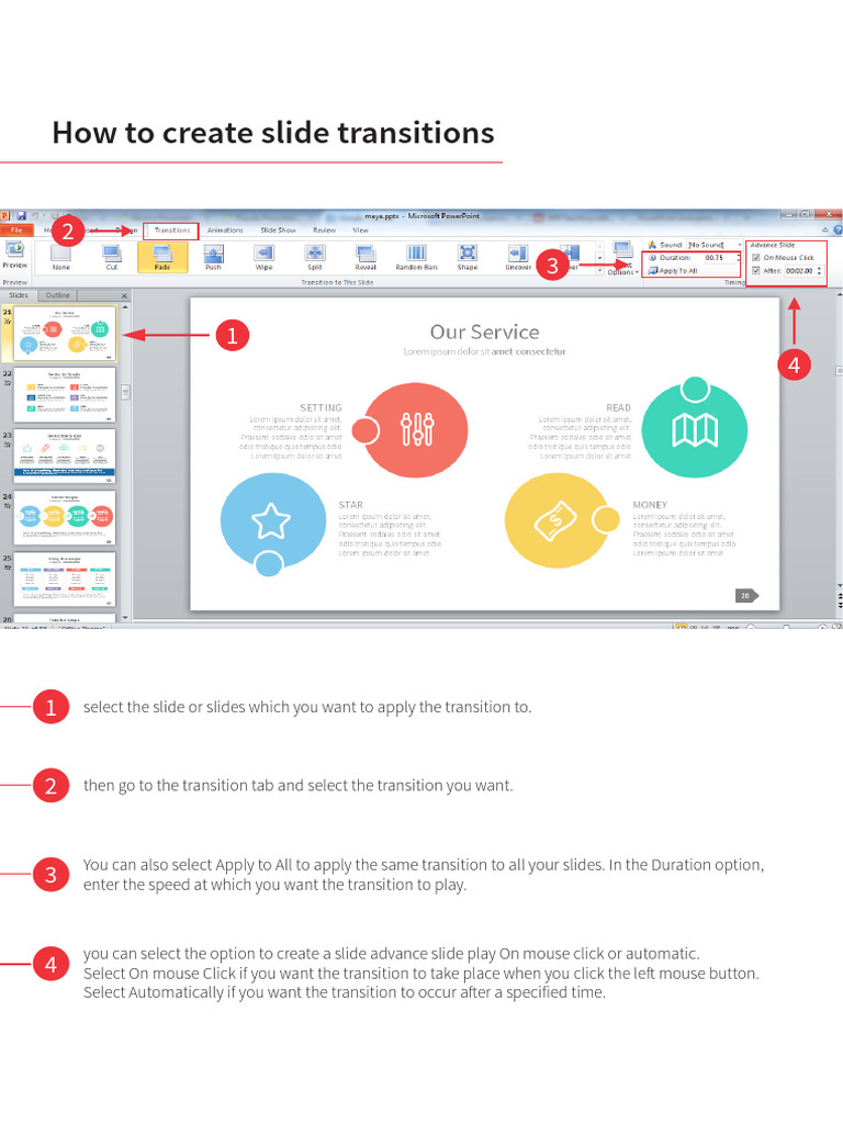 Guide Transitions & Animations | PDF | Computers