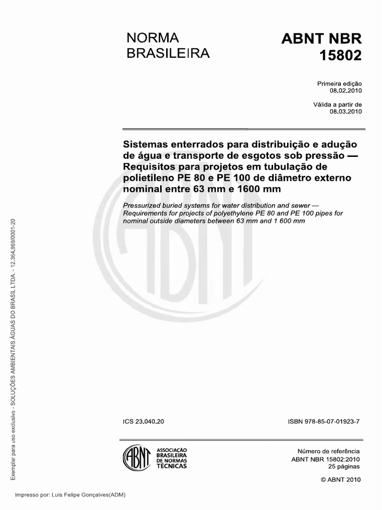 Abnt NBR 15802 | PDF