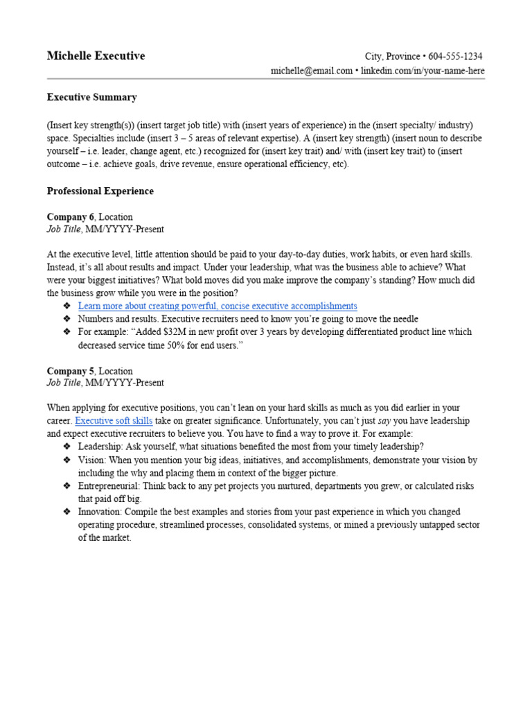 Executive Resume Strategies for Impact | PDF | Leadership | Recruitment