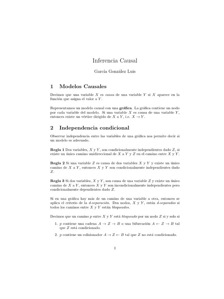Modelos y Efectos en Inferencia Causal | PDF | Variable (Matemáticas ...