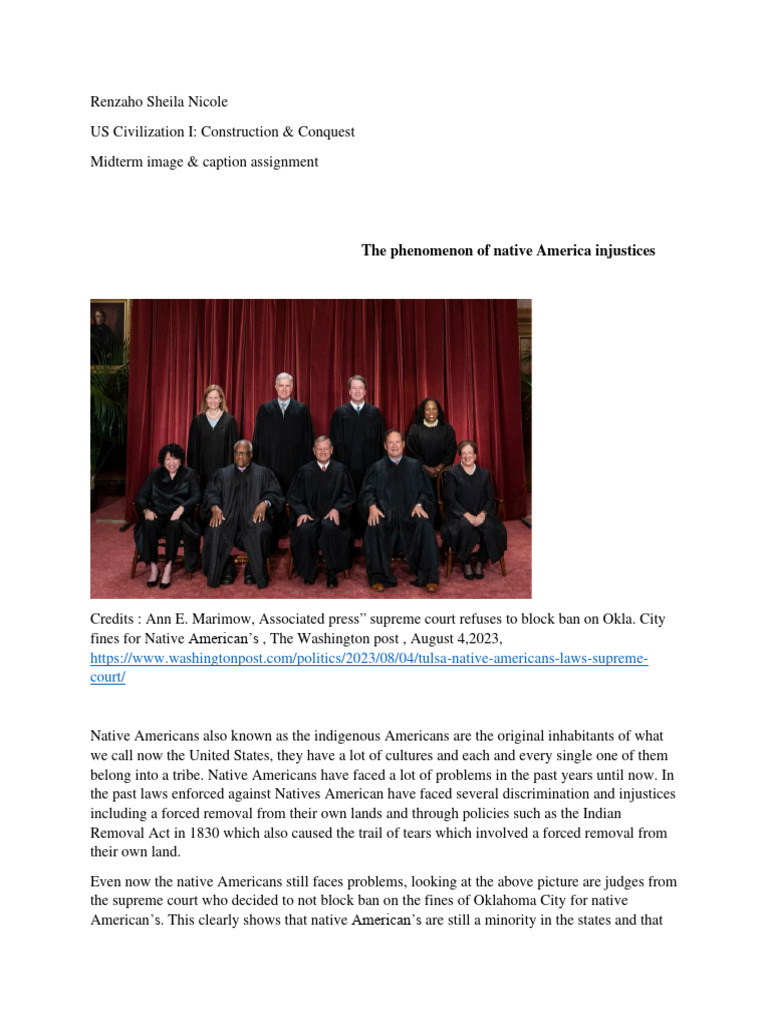 Native American Injustice Today | PDF | Native Americans In The United ...