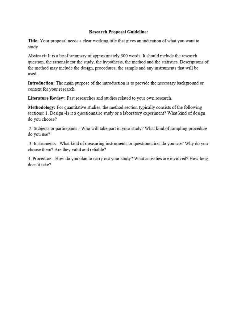 Research Proposal Structure Guide | PDF