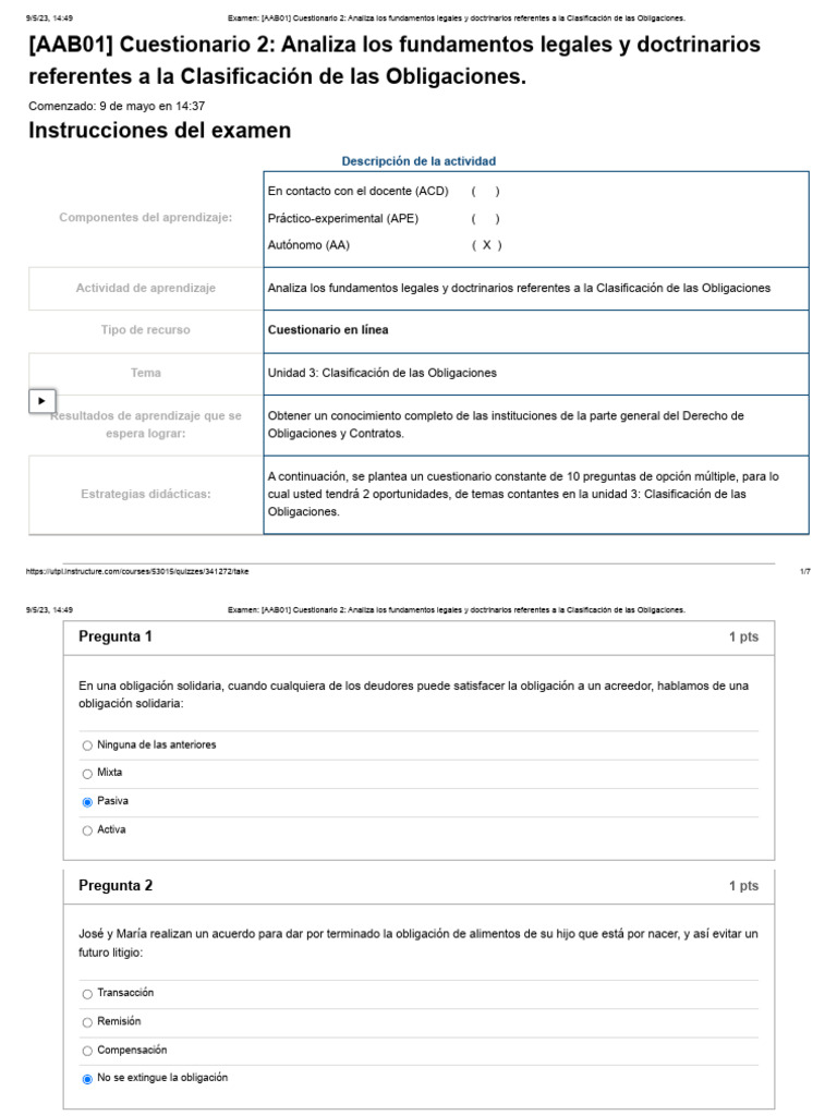 Cuest. Derecho Civil Obligaciones (Unificado) | PDF | Pagos | Derecho empresarial