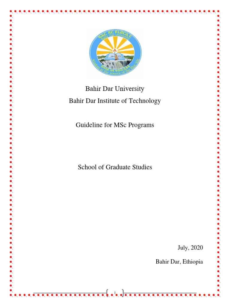 Approved - MSC Guideline - 2020 - Final - Implemented | PDF | Thesis ...