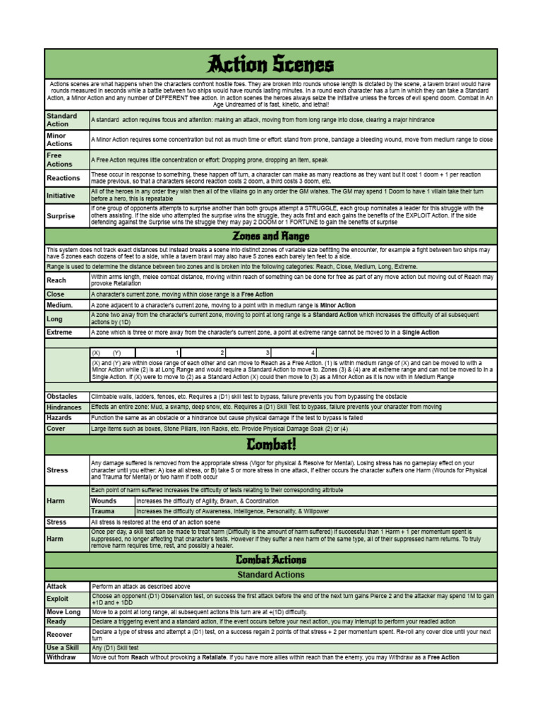 Conan 2D20 - Action Scenes | PDF
