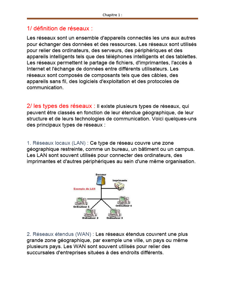 Types et technologies des réseaux locaux | PDF | Réseau informatique ...