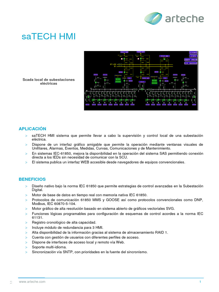 ARTECHE DS saTECH HMI ES | PDF | Scada | Redes de computadoras
