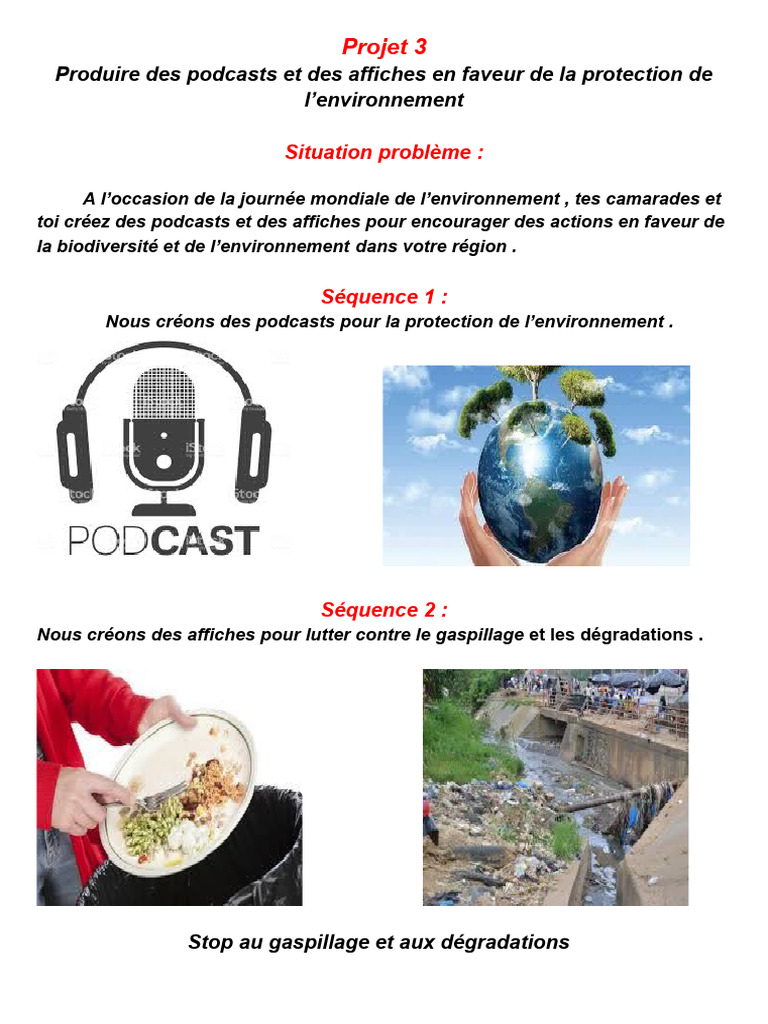 Projet 3 Fiches de La Séquence 1 | PDF | Biodiversité | Zone humide