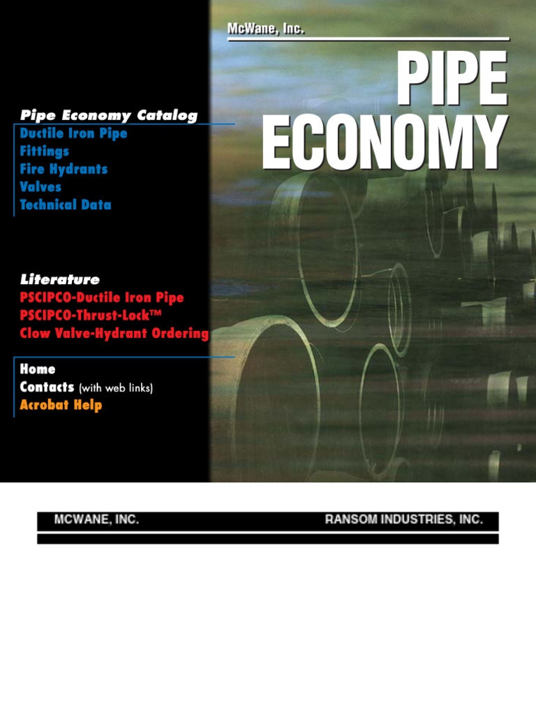 Pipe Mcwane Pipe Economy | PDF | Pipe (Fluid Conveyance) | Cast Iron