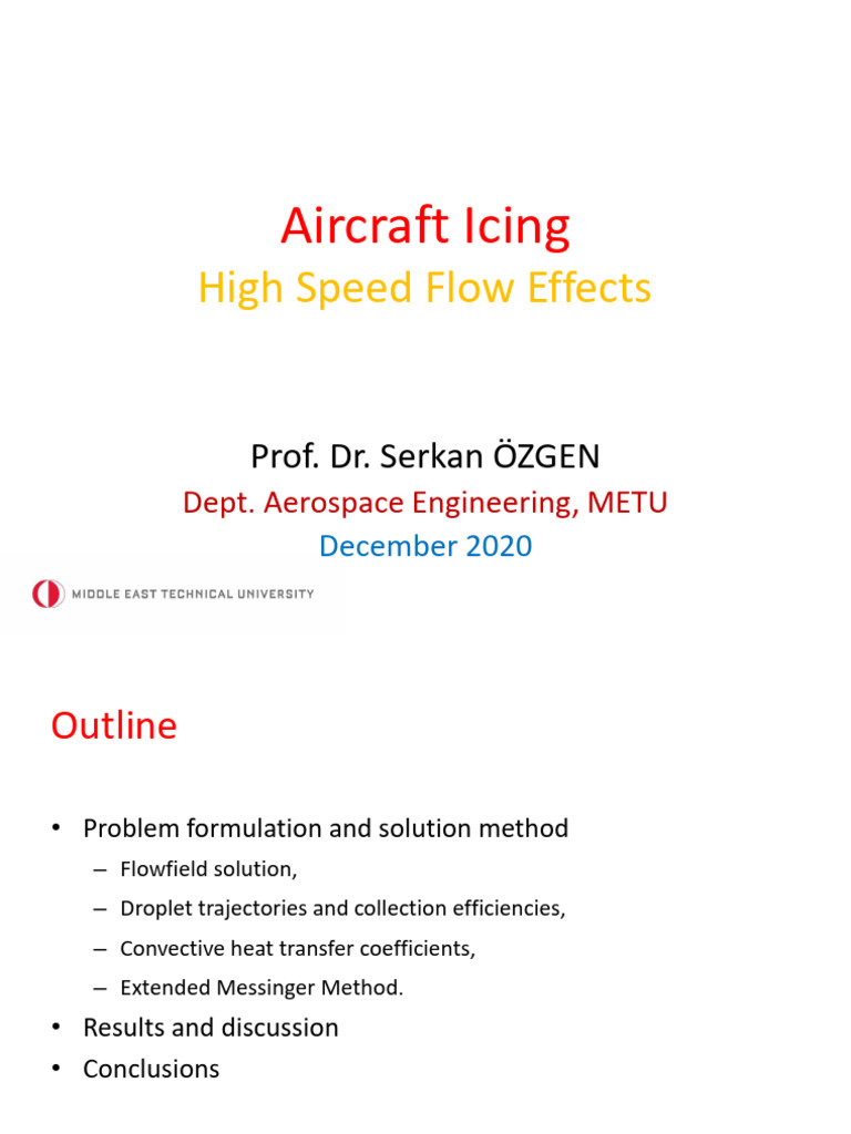Aircraft Icing: Flow and Heat Transfer Analysis | PDF | Fluid Dynamics ...
