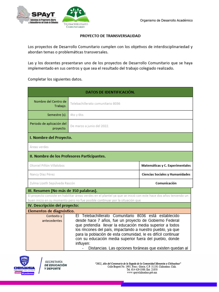 Proyecto de Transversalidad | PDF | Evaluación | Enseñando