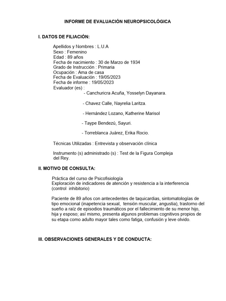 Fig Compleja de Rey | PDF | Memoria | Cognición