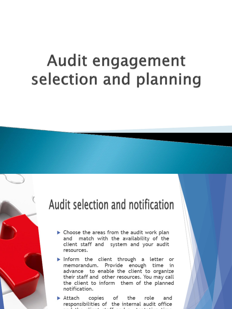 1 - Audit Engagement Selection and Planning | PDF | Internal Audit | Audit