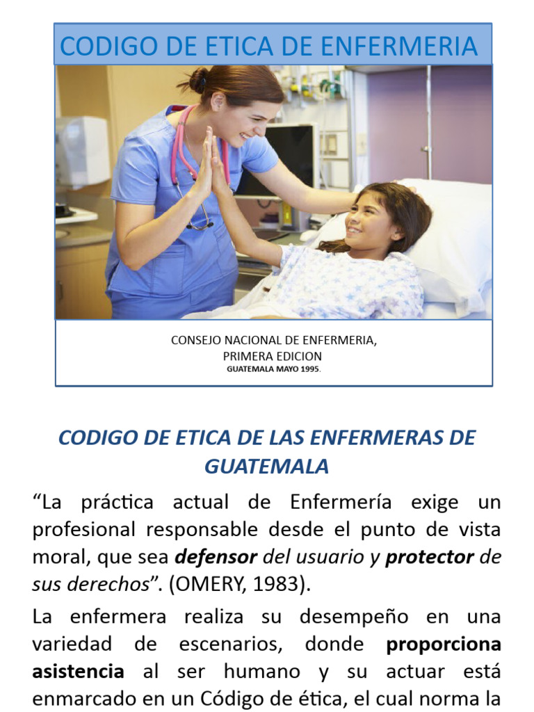 Codigo de Etica de Enfermeria 6 de abril 2024 | PDF | Enfermería