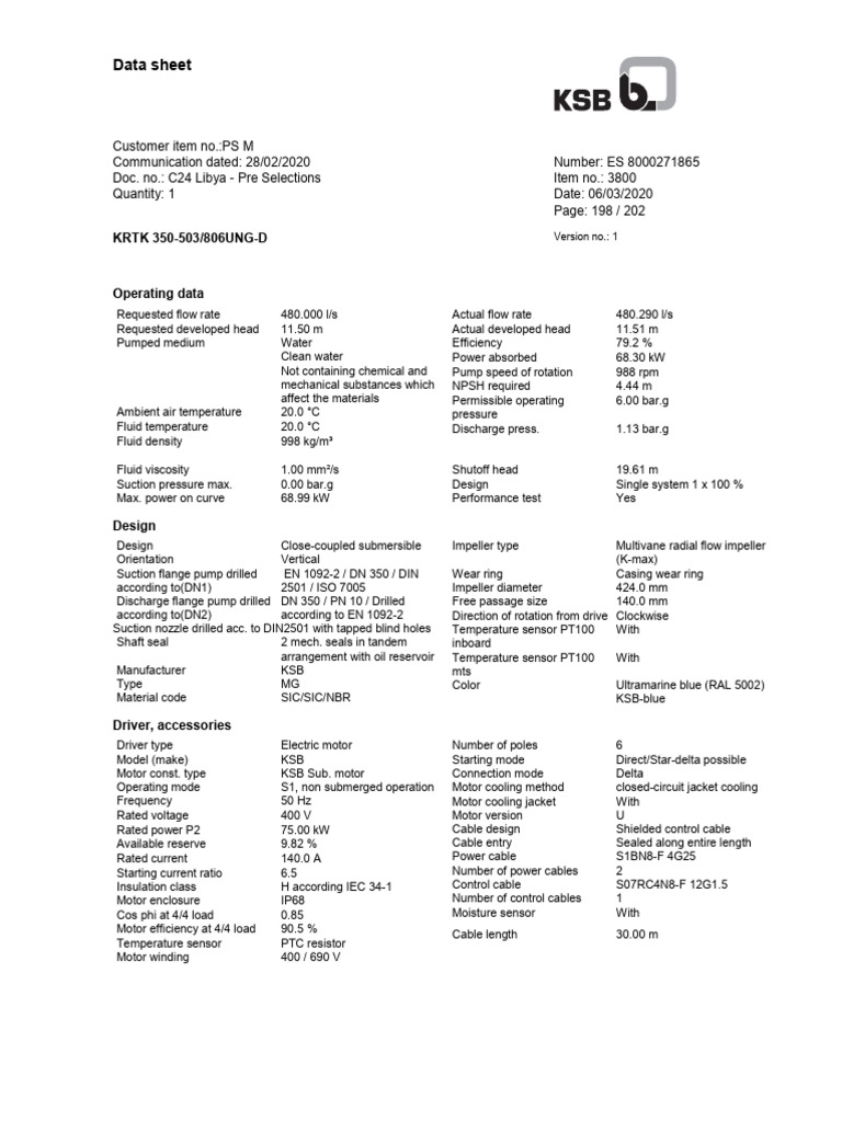 PSM Datasheet | Download Free PDF | Pump | Mechanical Engineering