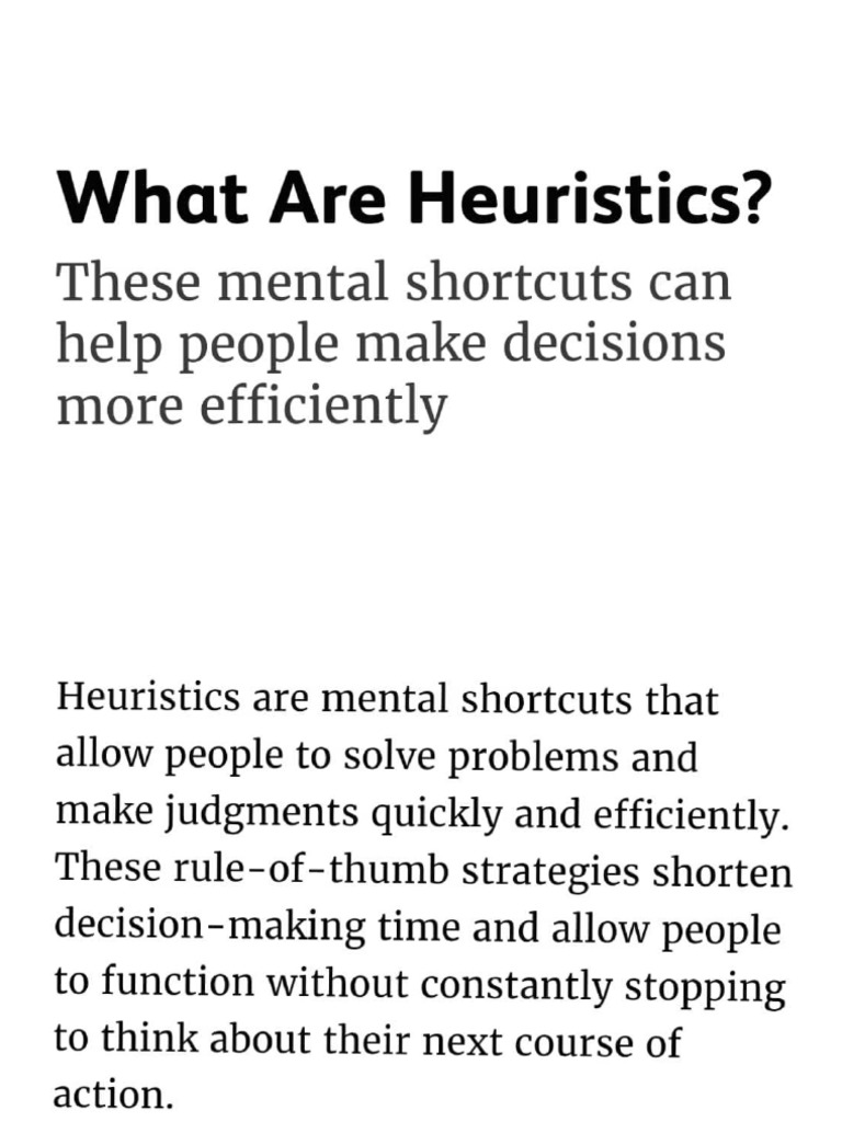 Heuristics | PDF