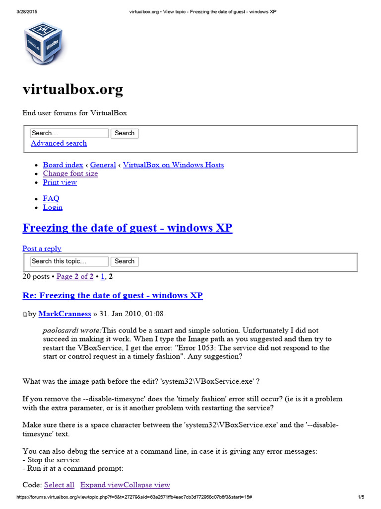 Virtualbox-Freezeing Date of Guest | Download Free PDF | Virtual Machine | Command Line Interface