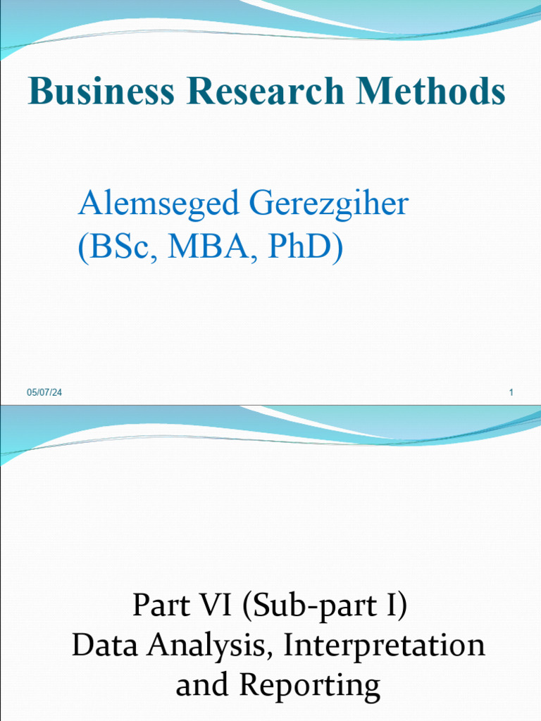 BRM_Data Analysis, Interpretation and Reporting Part I | PDF | Spss | Data Type