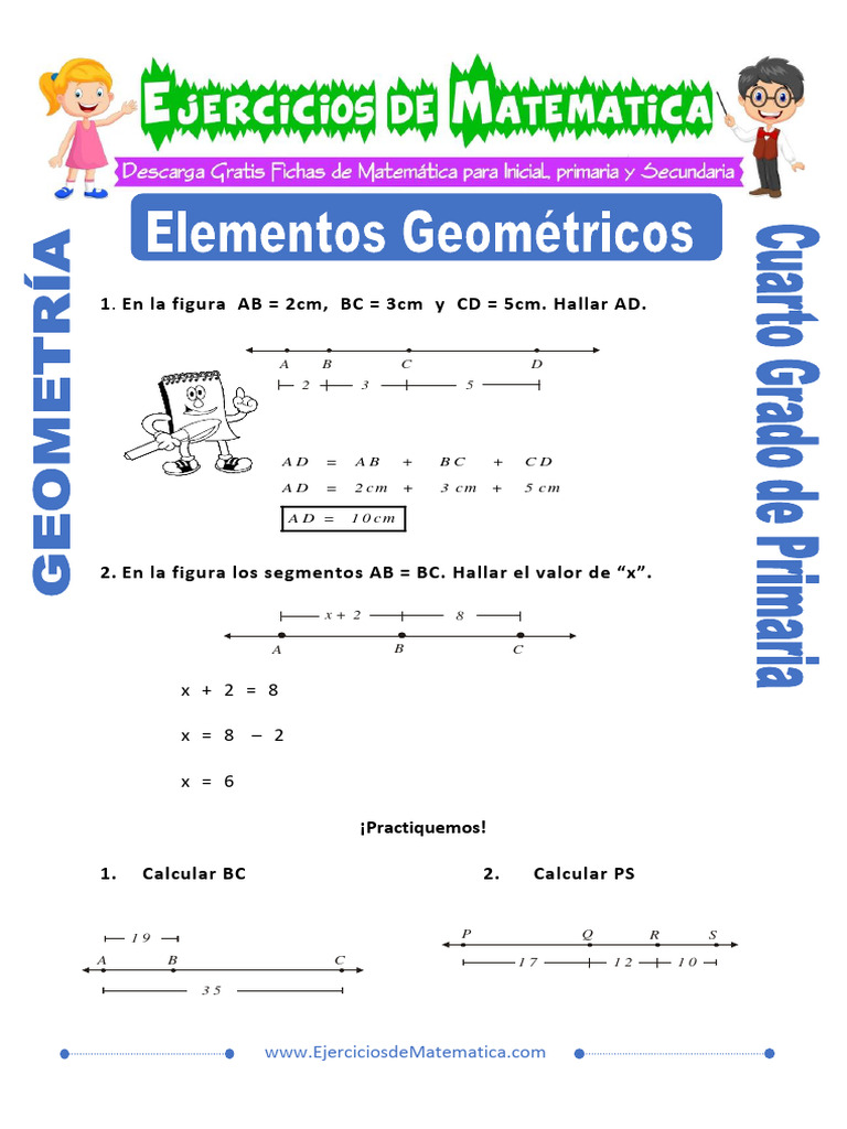 Ejercicios de Segmentos para Cuarto de Primaria | PDF
