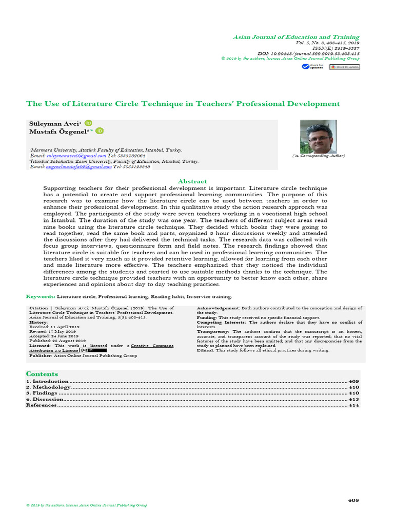Lit Circles For Prof Development Article | PDF | Constructivism ...