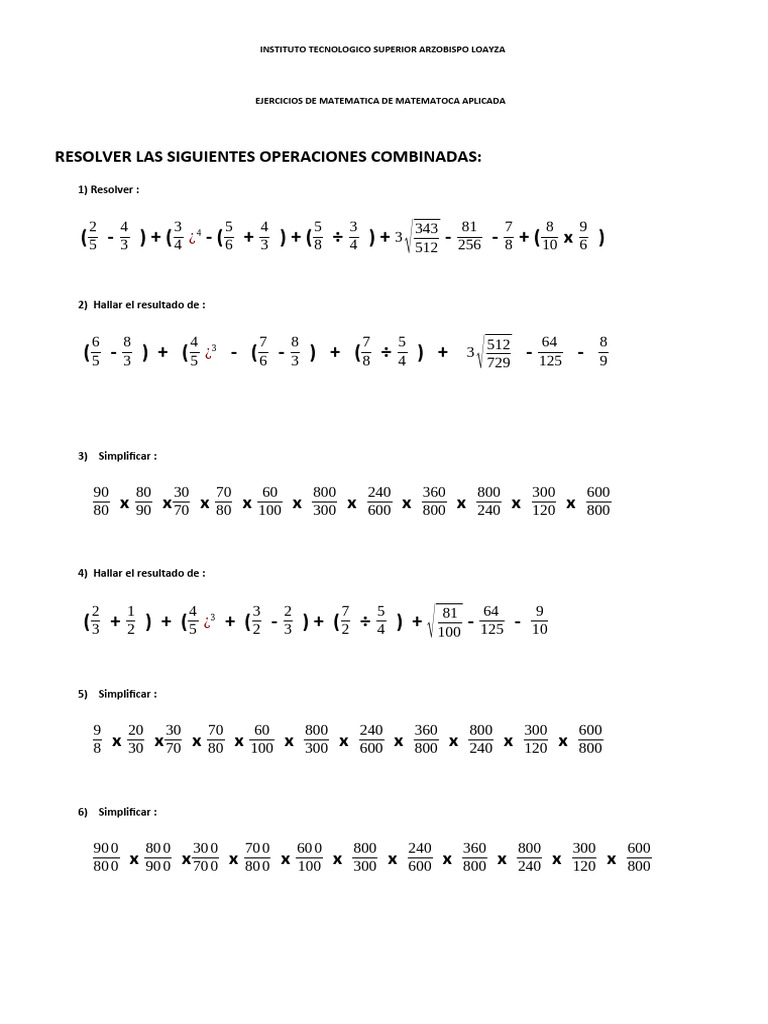 Ejercicios de Matematica Aplicada | PDF