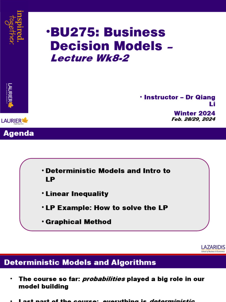 L8 2 Intro To Lp Pdf Linear Programming Mathematical Optimization