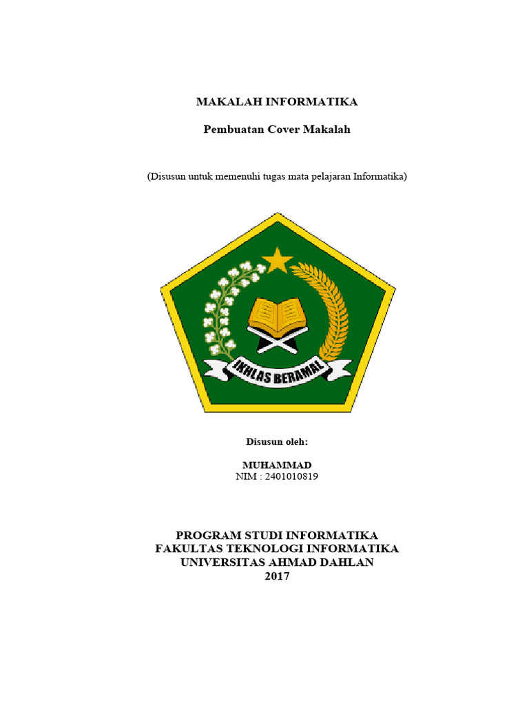 Cover Makalah Informatika Untuk Praktik | PDF | Teknologi & Rekayasa | Seni