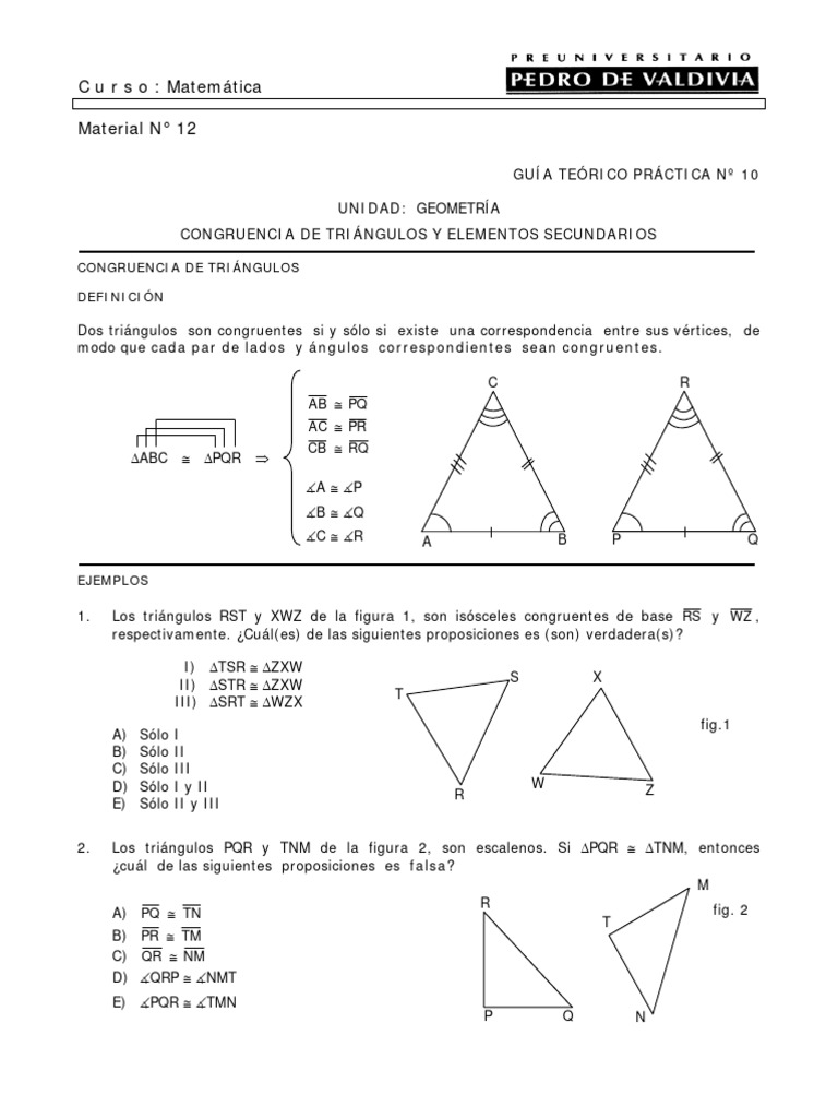 Prueba de Congruencia | PDF | Triángulo | Euclides