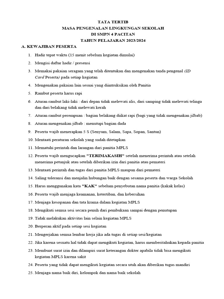 Tata Tertib-Mpls-2023 | PDF