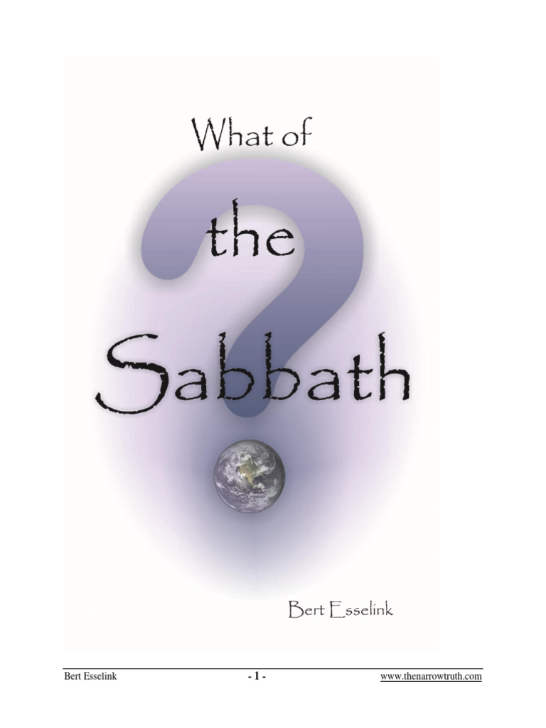 What of The Sabbath | PDF | Ten Commandments | The Exodus