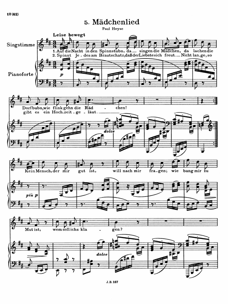 Auf Die Nacht Brahms | PDF